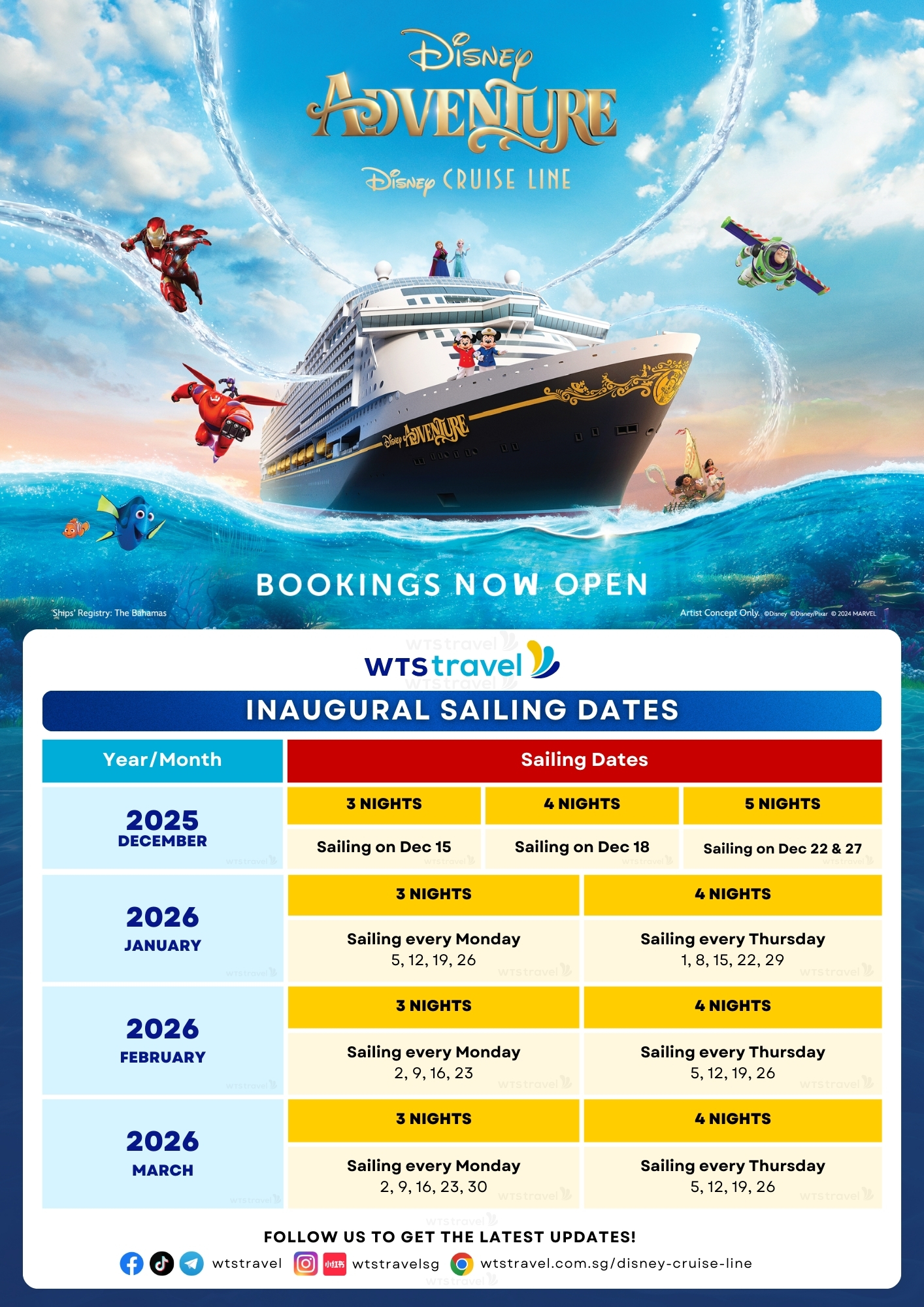 Disney Cruise Line - WTS Travel & Tours - Tours Packages, Coaches ...