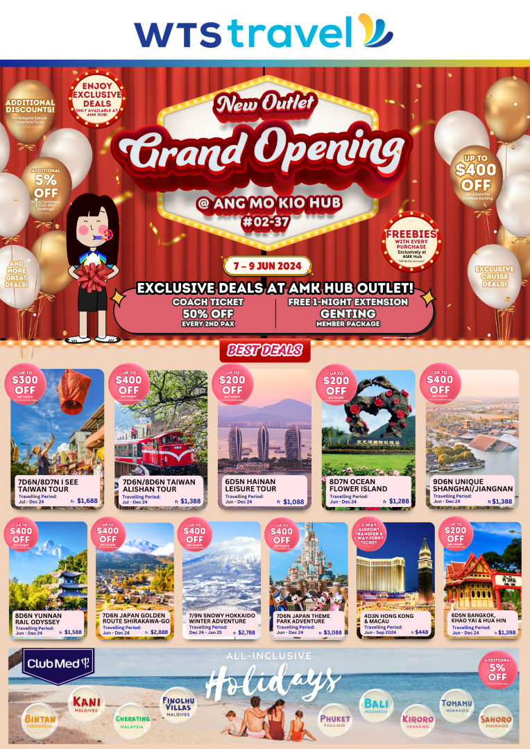 Ang Mo Kio Hub Store Grand Opening - WTS Travel & Tours - Tours Packages, Coaches, Cruises & More